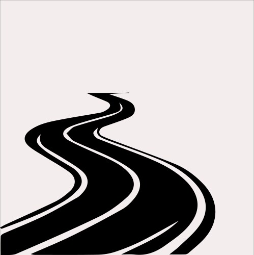 Road silhouette on a white background Royalty Free Vector