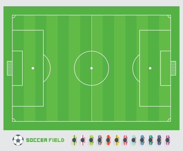 Soccer field football Royalty Free Vector Image