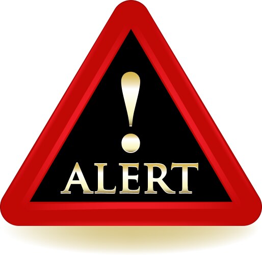 Exclamation warning sign Royalty Free Vector Image