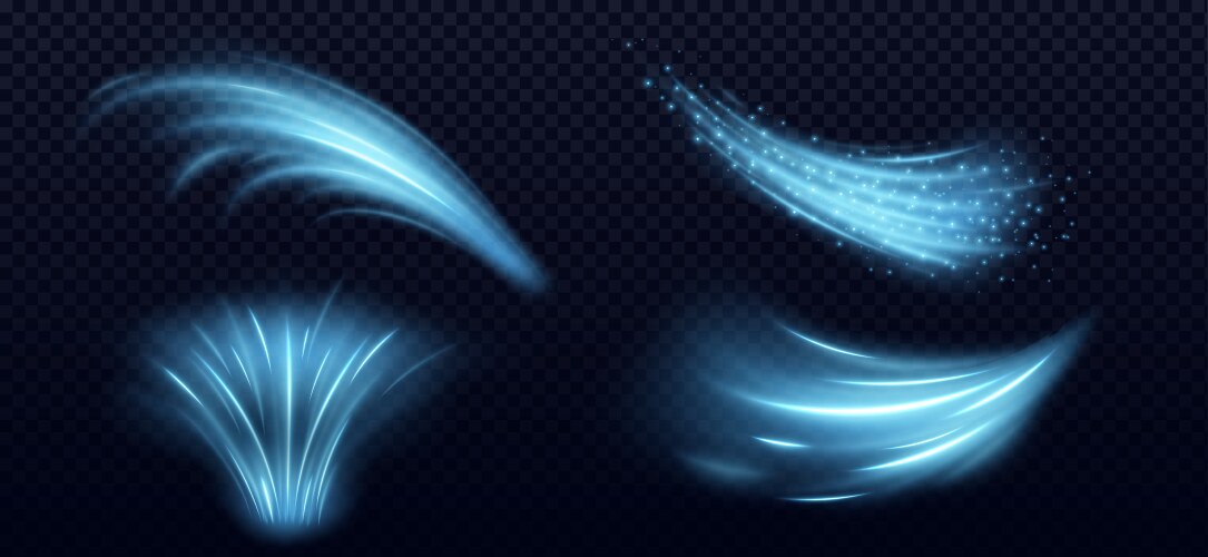 Air conditioner flow wind effect abstract light Vector Image