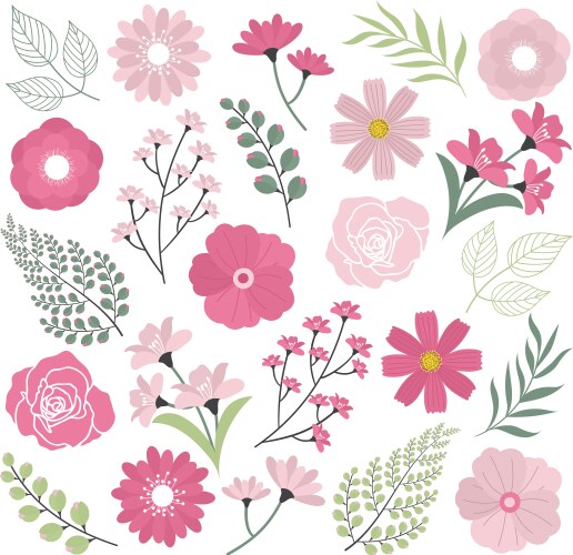 Pink Lily Flower Patterns – Royalty-Free Vector | VectorStock