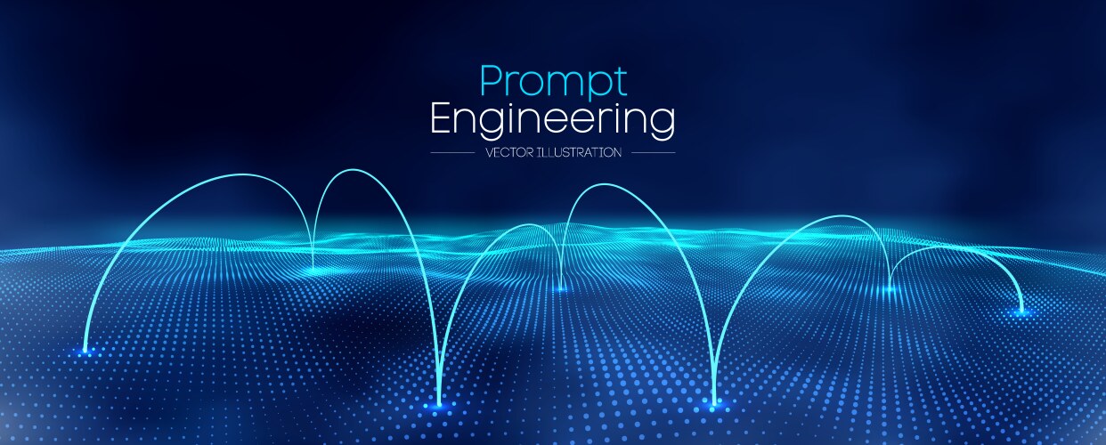 Prompt engineering ai and data visualization Vector Image