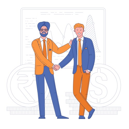 Two Men Shaking Hands Vector Images (over 480)