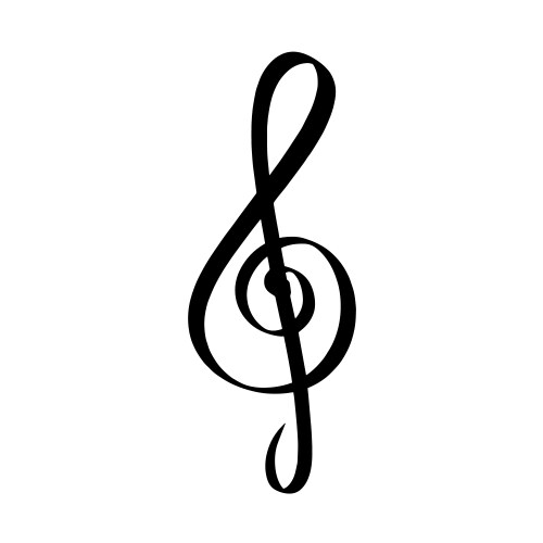 Classic g treble clef music notation symbol Vector Image