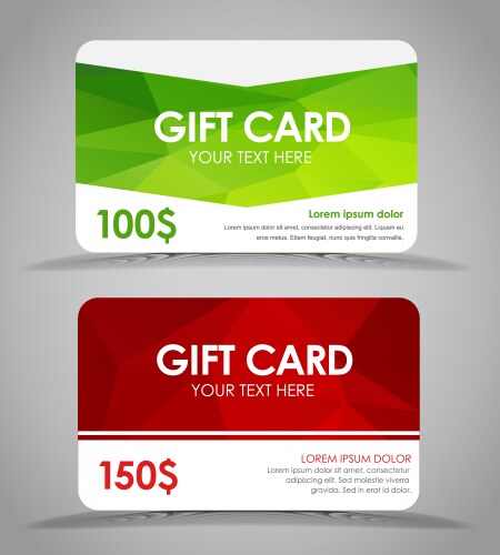 Modern simple gift card template Royalty Free Vector Image