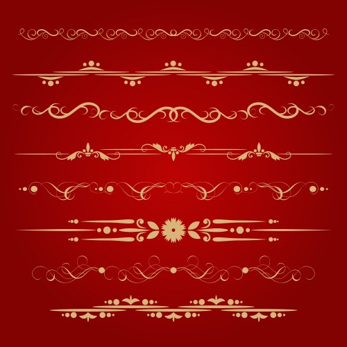 Set of decorative delimiters Royalty Free Vector Image