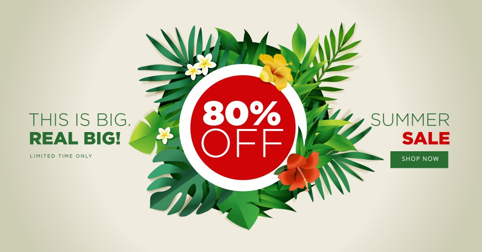 Summer sale banner Royalty Free Vector Image - VectorStock