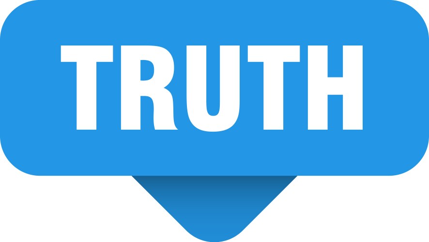Truth sticker truth sign on transparent background