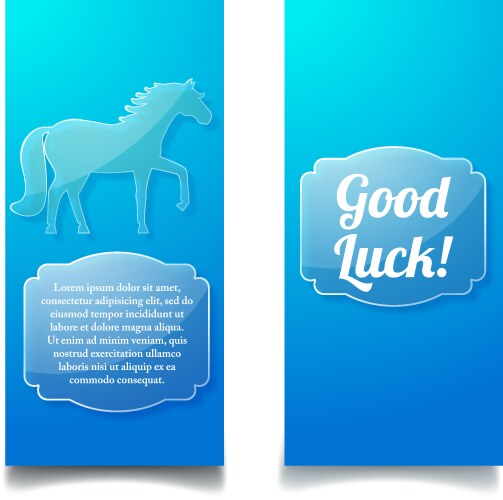 Good luck horizontal banner Royalty Free Vector Image