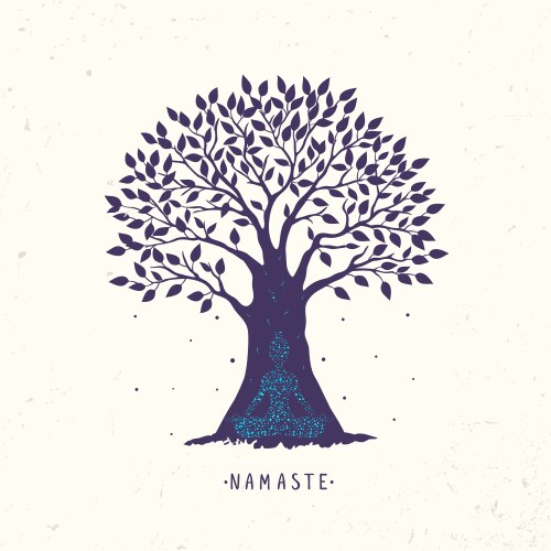 Girls yoga namaste Royalty Free Vector Image - VectorStock