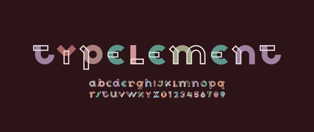 Alphabet playful font round letters and numerals Vector Image