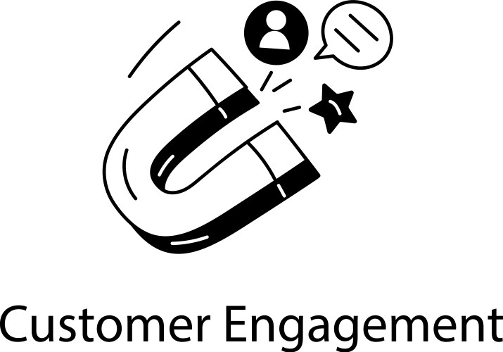 Collection of 16 customer engagement linear icons Vector Image