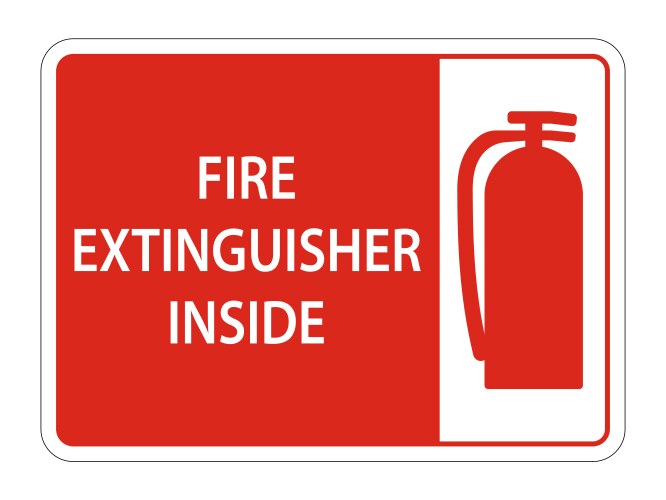 Fire extinguisher sign Royalty Free Vector Image