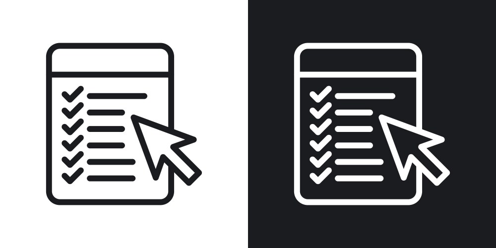 Online exam test icon set education assessment Vector Image