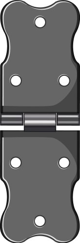 Wood door hinge cartoon Royalty Free Vector Image