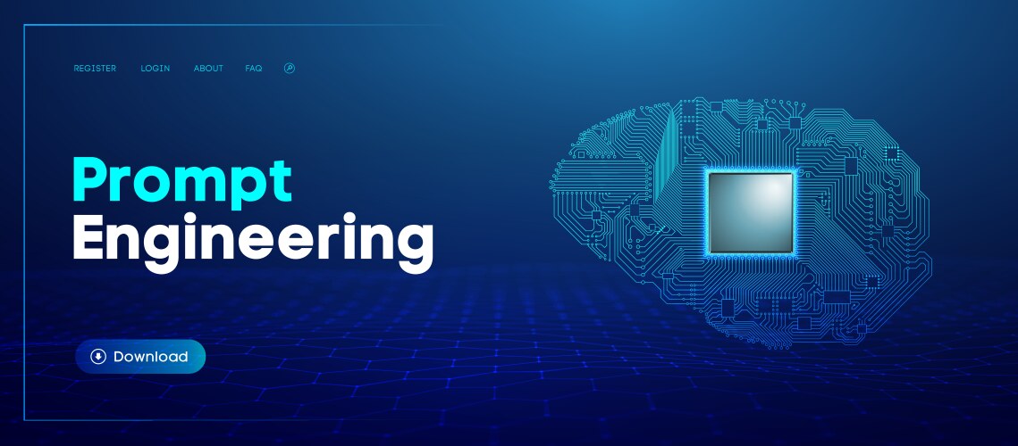 Prompt engineering ai and data visualization Vector Image