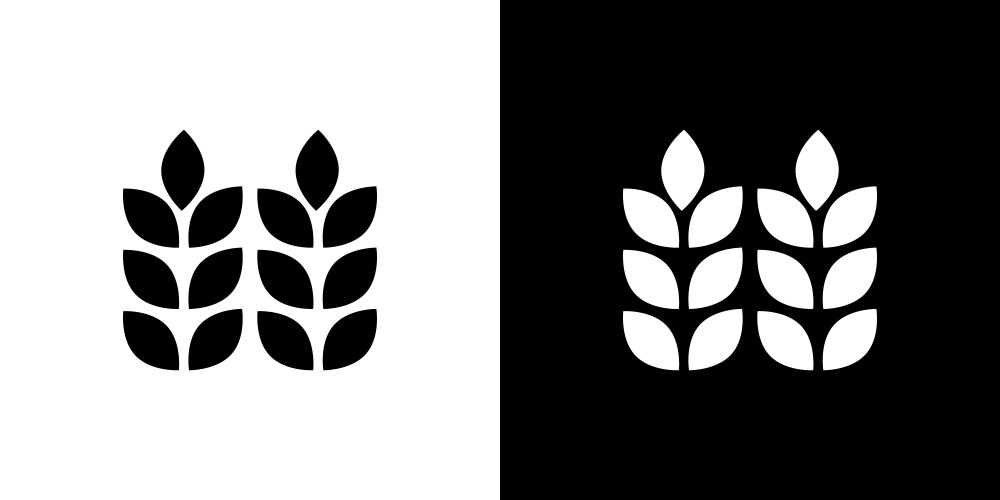 Rye icon linear graphics set Royalty Free Vector Image