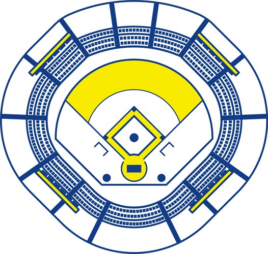 Baseball stadium icon Royalty Free Vector Image