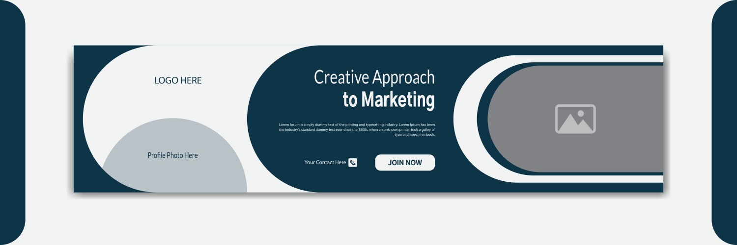 Geometric inspired banner design for linkedin Vector Image