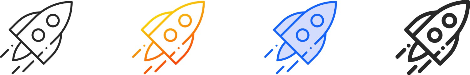 Call order iconthin linear gradient blue stroke Vector Image