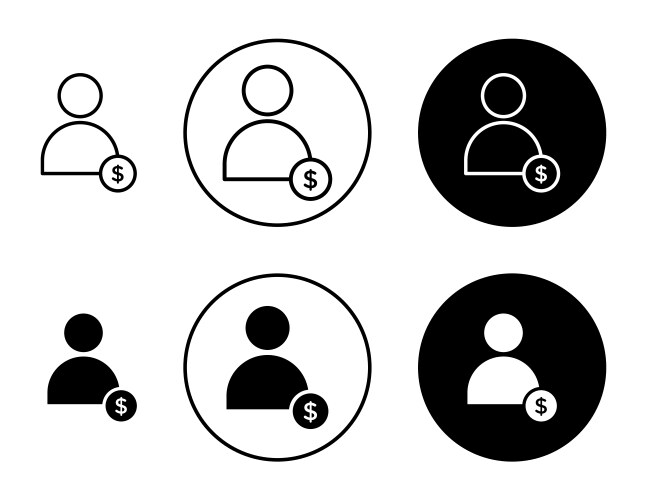 Personal loan icon set on white background Vector Image