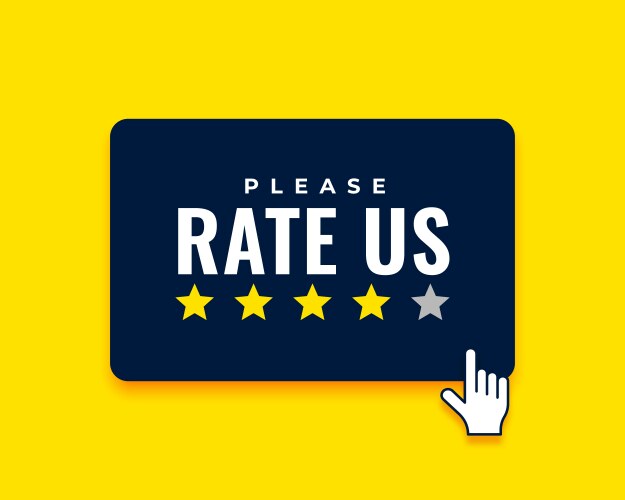 Review and rate us star business background Vector Image