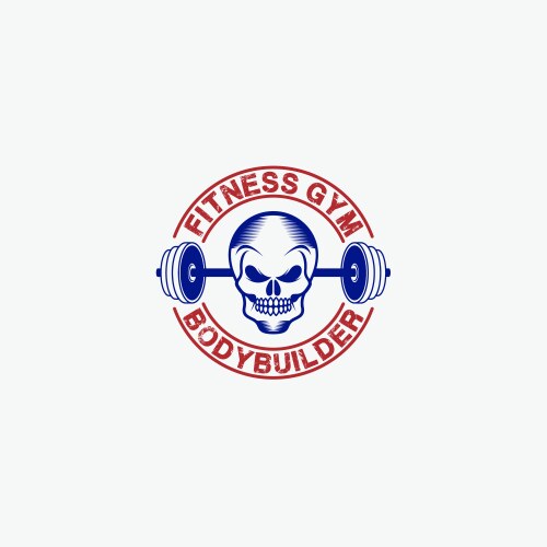 Cardio gym mascot logo Royalty Free Vector Image