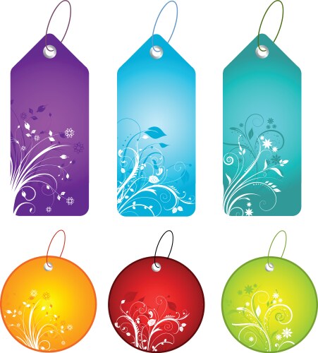 Floral Name Tag Vector Images (over 190)