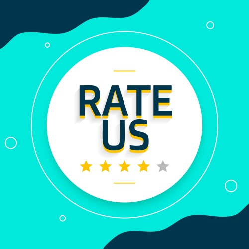 Review and rate us star business background Vector Image