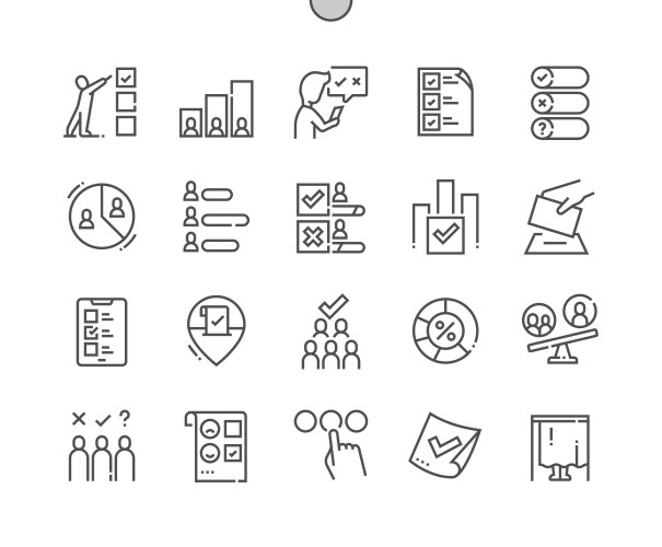 Checklist survey opinion poll linear Royalty Free Vector