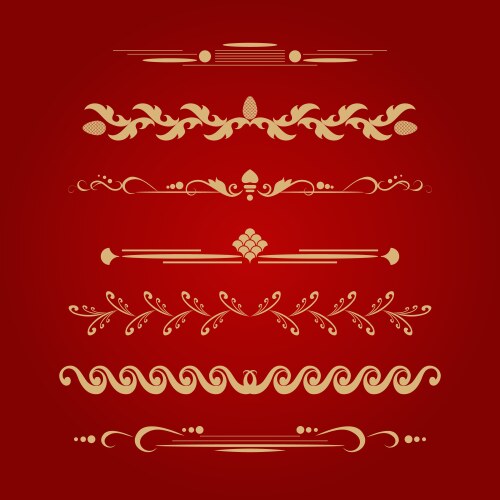 Set of decorative delimiters Royalty Free Vector Image