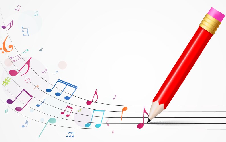 Music note with kids Royalty Free Vector Image