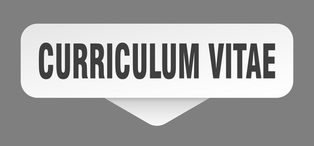 Curriculum vitae sticker sign Royalty Free Vector Image