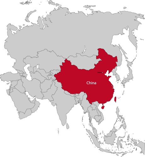 China Regional Map Royalty Free Vector Image - VectorStock