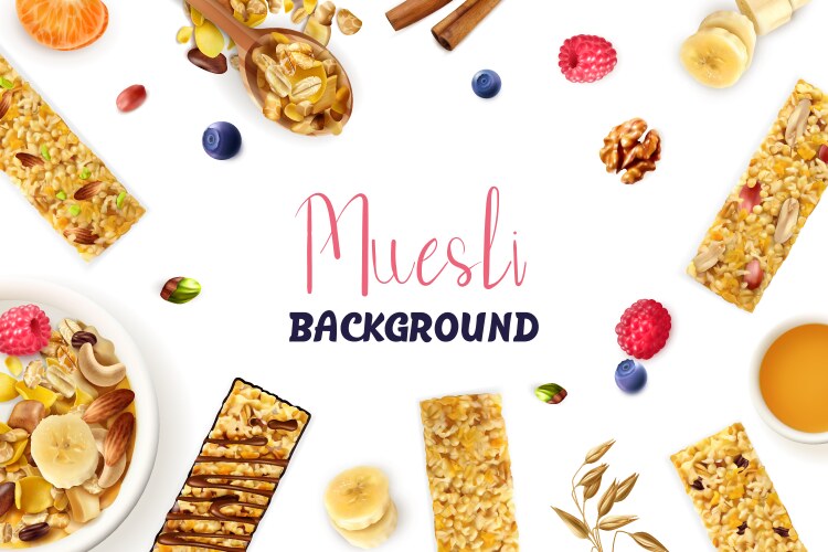 Realistic muesli bar Royalty Free Vector Image