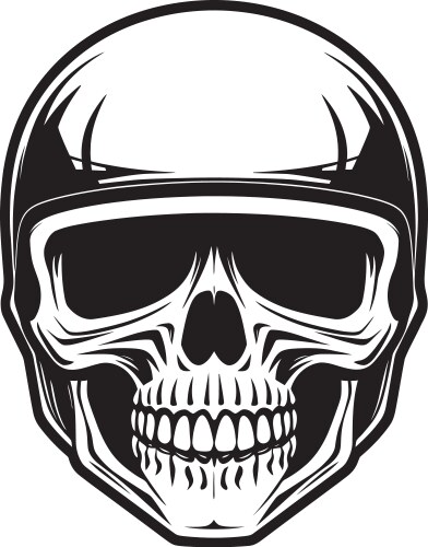 Sentryskull helmeted skull graphic logo Royalty Free Vector