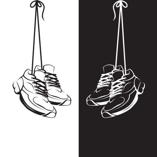 Image with text and shoes Royalty Free Vector Image