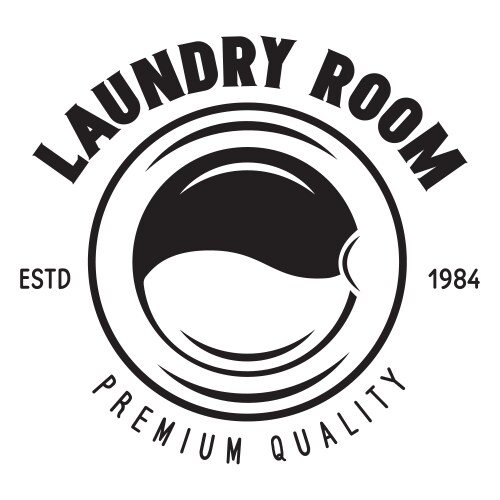 Laundry logo emblem design element Royalty Free Vector Image