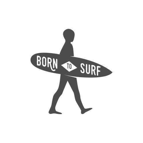 Set of vintage surfing labels badges and emblems Vector Image