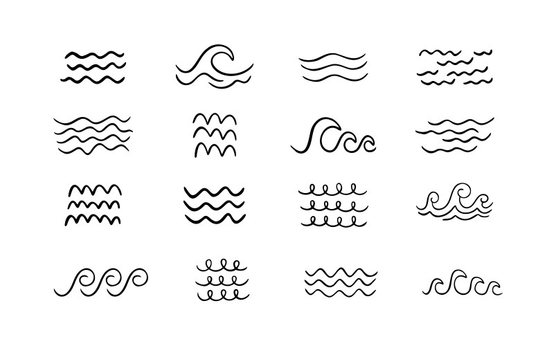 Simple Wave Drawing Vector Images (over 24,000)