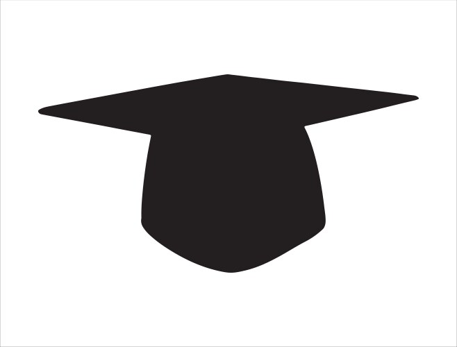 Success symbolized by graduation cap Royalty Free Vector