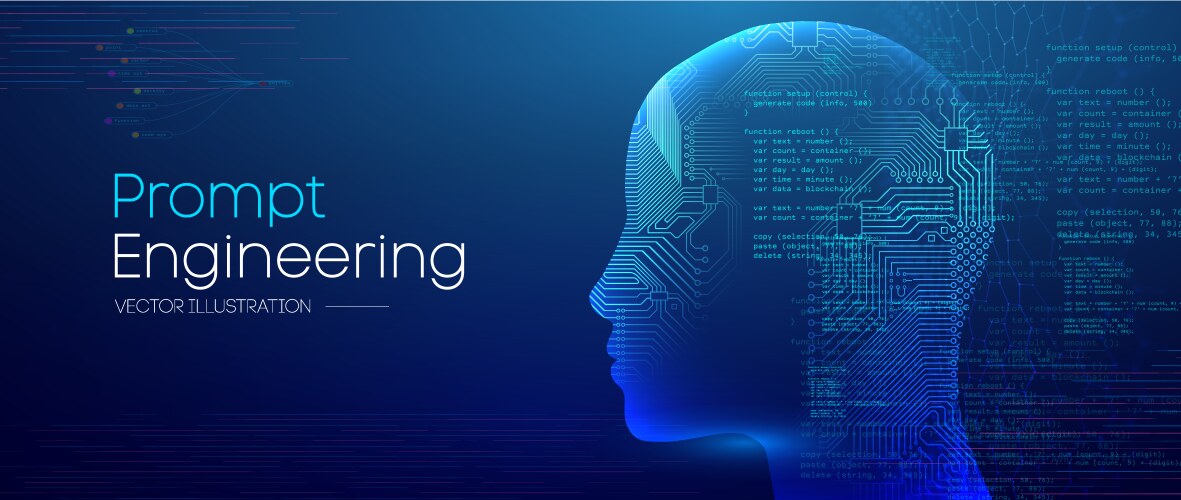 Prompt engineering ai and data visualization Vector Image