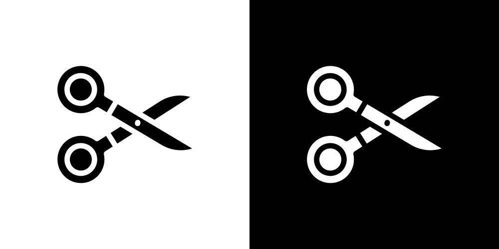 Scissors cutting logo set collection for web app Vector Image