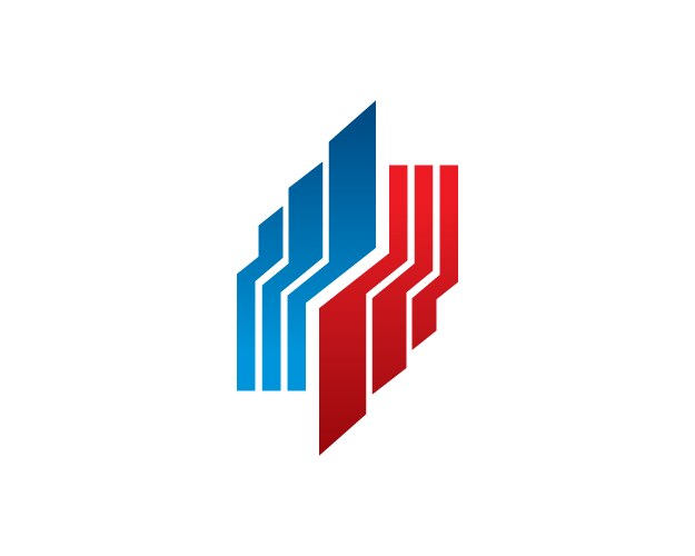 River city logo template Royalty Free Vector Image