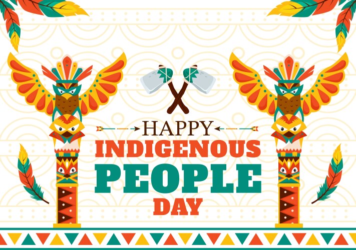 Worlds indigenous peoples day on august 9 Vector Image