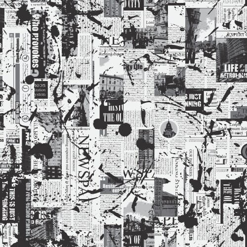 Newspaper Collage Seamless Vector Images (over 370)