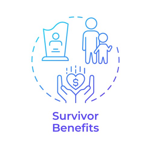 Compensation and benefits blue gradient concept Vector Image