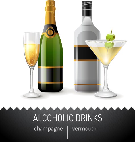 Alcohol borders Royalty Free Vector Image - VectorStock