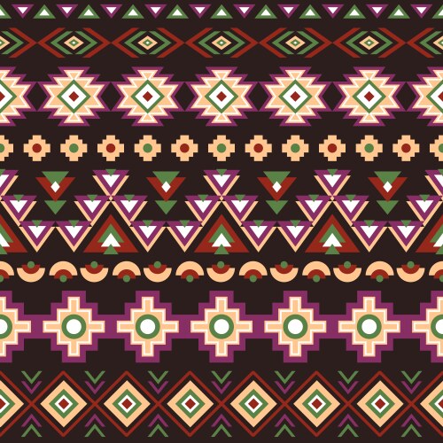 Seamless colorful aztec pattern Royalty Free Vector Image