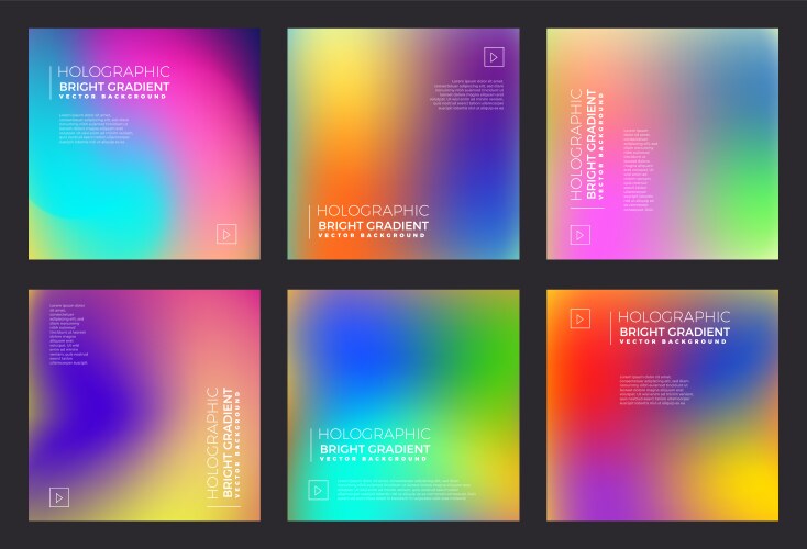 Colorful gradients screen gradient covers Vector Image